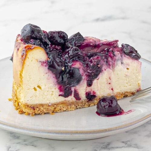 Cherry Swirl Cheesecake with Graham Crust - SAVOR With Jennifer