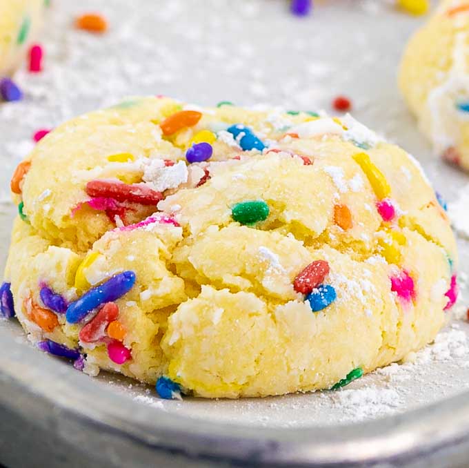 Lemon Birthday Cake Batter Cookies - SAVOR With Jennifer