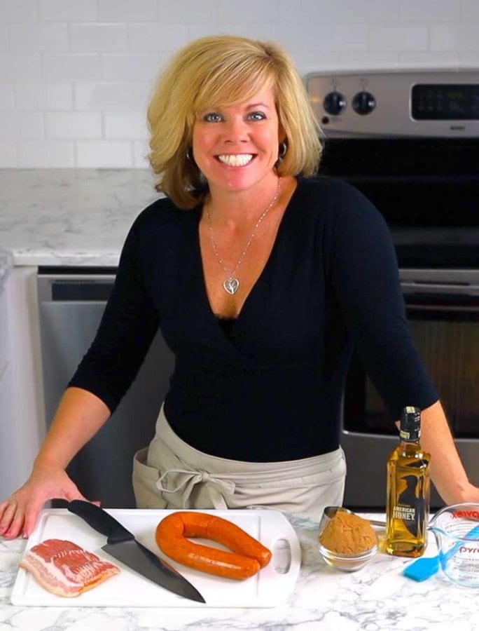 Bourbon Brown Sugar Bacon Wrapped Sausages - SAVOR With Jennifer