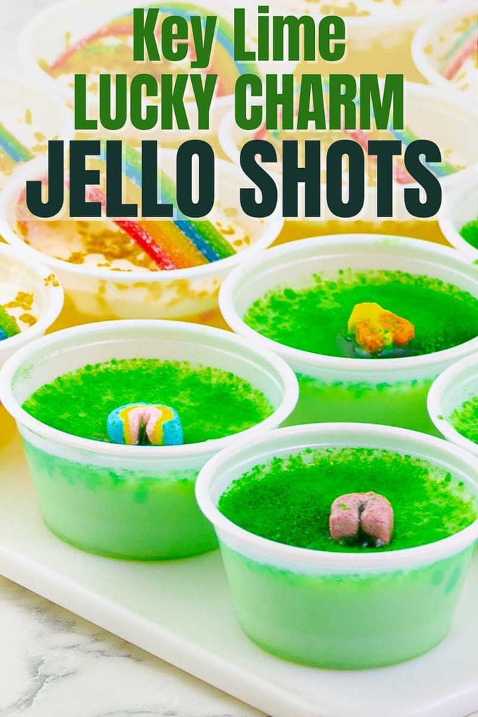 Key Lime Lucky Charms Jello Shots - SAVOR With Jennifer